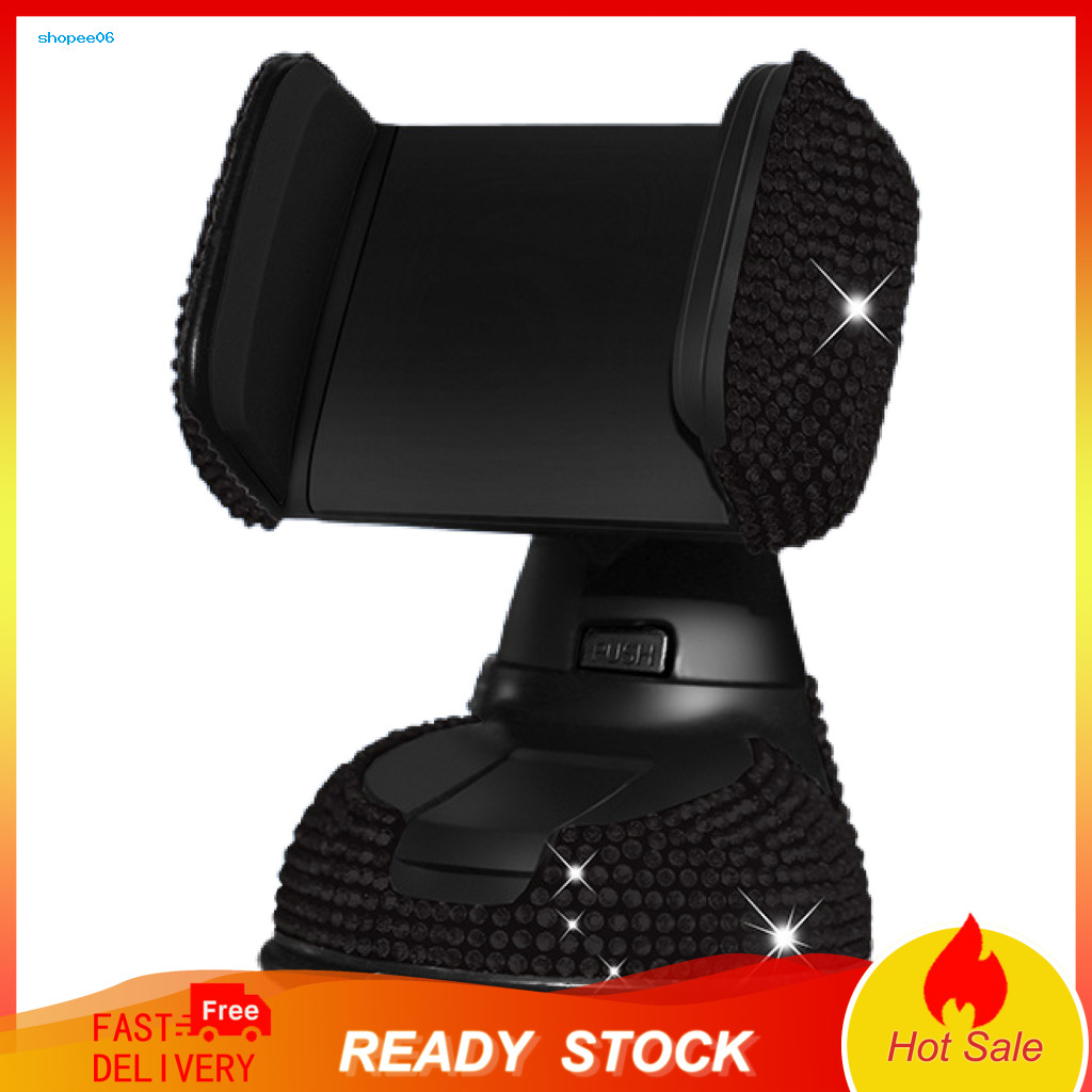 Setn รองรับโทรศัพท์ 360 องศาหมุนได้ประดับ Rhinestone แดชบอร์ดรถขาตั้งโทรศัพท์มือถือสําหรับ SUV ...