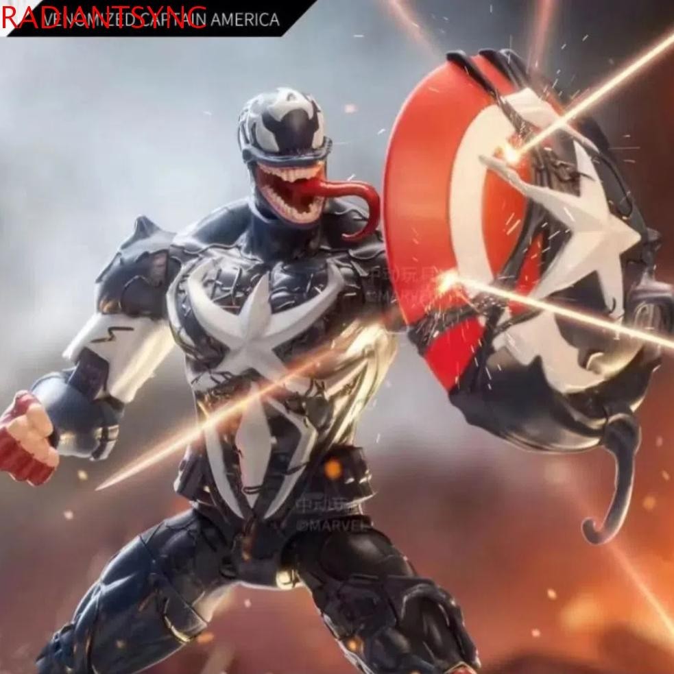 Radiantsync Action Figure ของเล่น, Venom & Black Panther Venom & Captain America Collectible ...