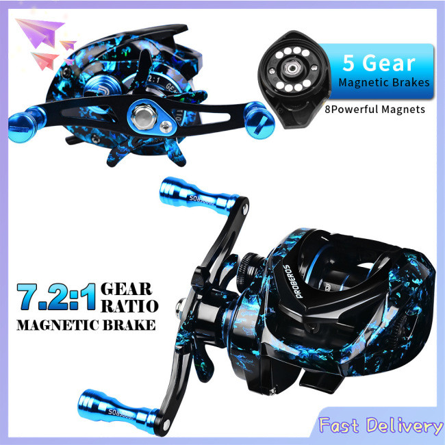 COD Baitcasting Fishing Reels 3 + 1BB Gear Ratio 7.2:1 ตัวเครื่องโลหะ 5 ...