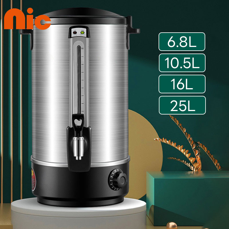 NIC ถังต้มน้ำไฟฟ้า (สแตนเลส 2 ชั้น) ขนาด 6.8L/10.5L/16L/25L | Shopee Thailand