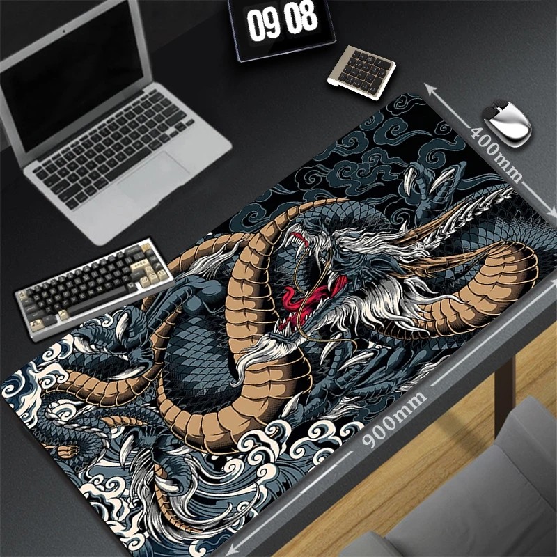 ขนาดใหญ่ Dragon Mousepad Pc Gamer สํานักงานเมาส์ Pad Gaming อุปกรณ์โต๊ะ ...