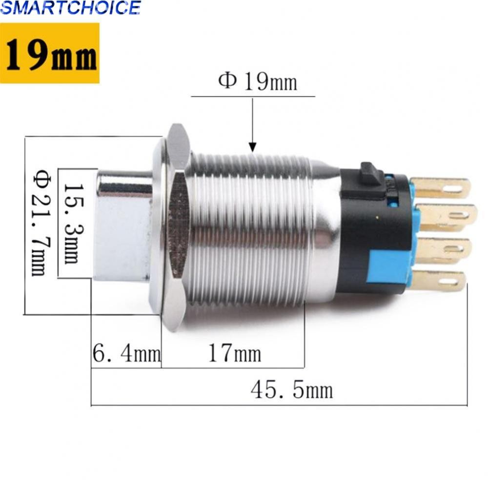 PushButton Switch Stainless Steel 304 IK09 Protection 19mm Rotary ...