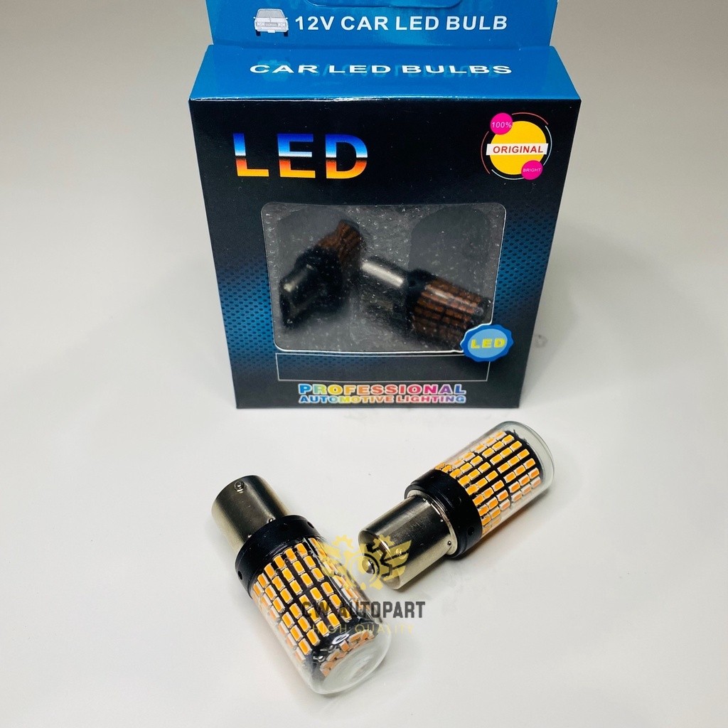 หลอดไฟเลี้ยว LED 144 ชิป แสงสีส้ม มีขั้ว 3 แบบให้เลือก ใส่รถยนต์ทั่วไปทุกรุ่น | Shopee Thailand