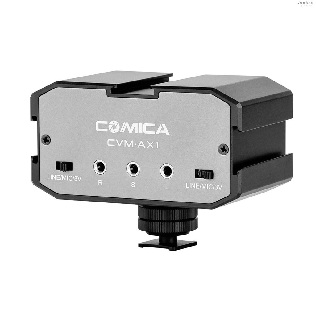 Comica CVM-AX1 Audio Mixer อะแดปเตอร์ Universal Dual Channel 3.5 มม. ...
