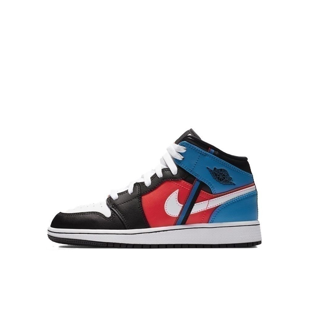 Nike GS Air Jordan 1 Mid Tri Color Ribbons Unused | Shopee Thailand