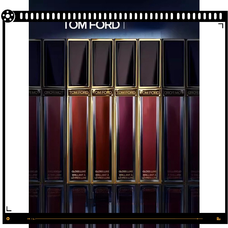 ใหม่.tom&ford TF Black Gold Lip Glaze Mirror Tube Lip Makeup ลิปสติก ...