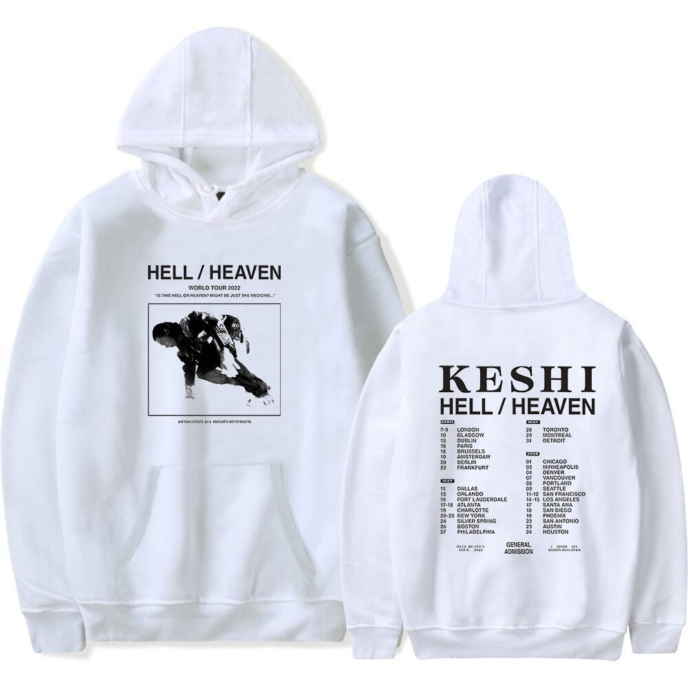 ผ้าฝ้าย Hoodie 💖 เสื้อกันหนาว มีฮู้ด ลาย Keshi Hell Sky Tour Merch ...