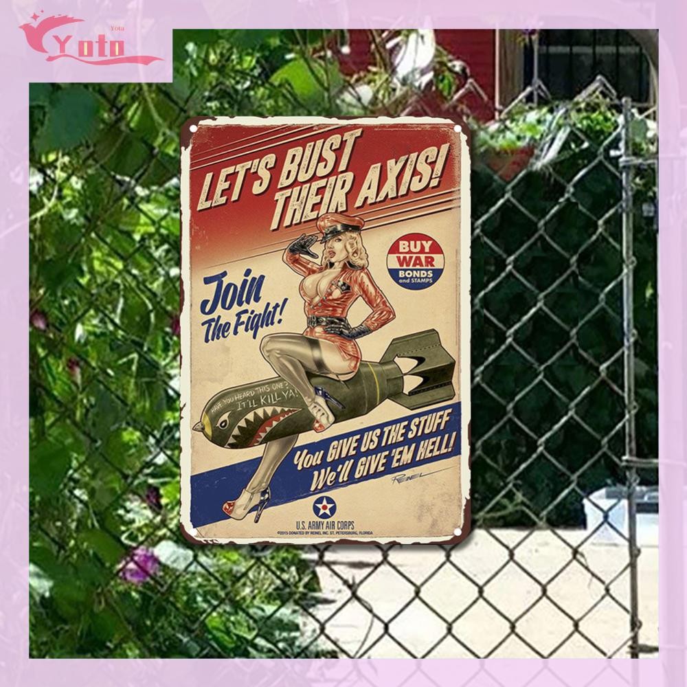[Yotable.th] Vintage Metal Girl Tin Sign ภาพวาดเหล็กสี่เหลี่ยม Wall ...