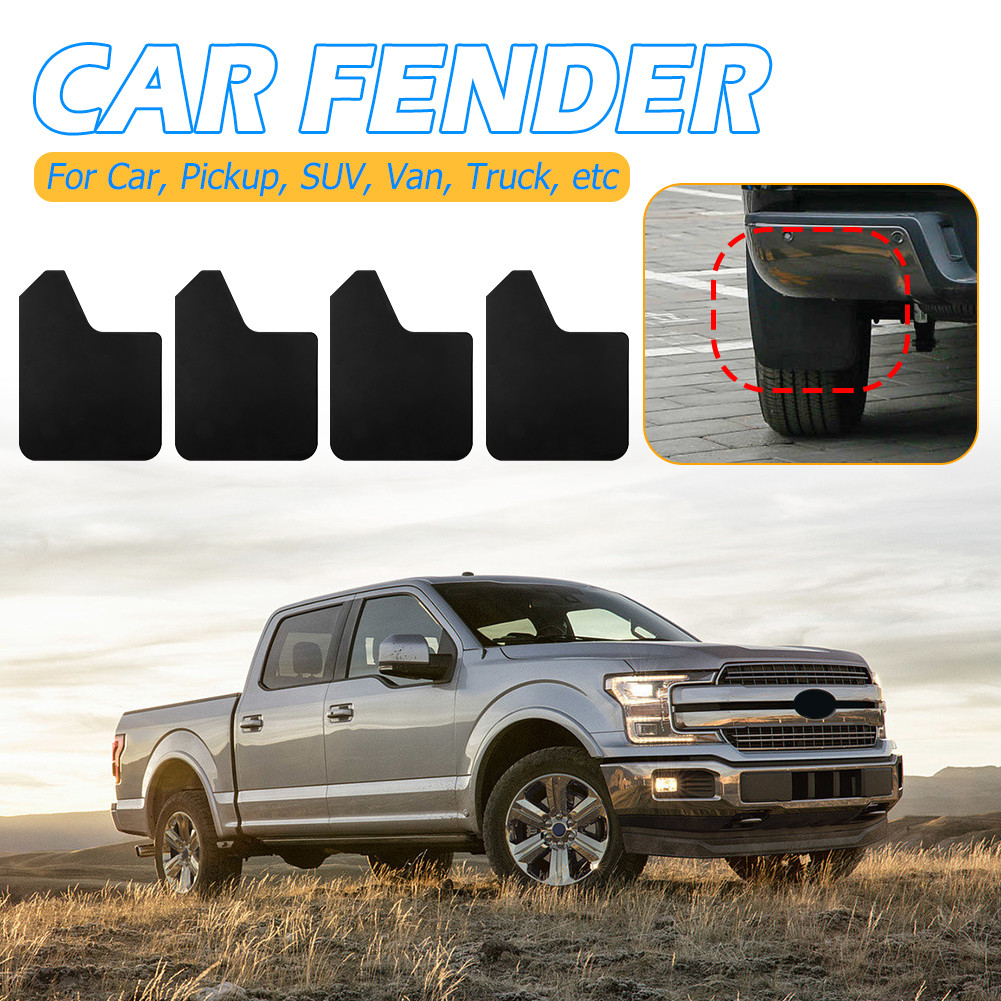 4 ชิ้นรถ SUV รถกระบะ Van Mud Flaps Mudguards ด้านหน้าด้านหลัง Fender ...
