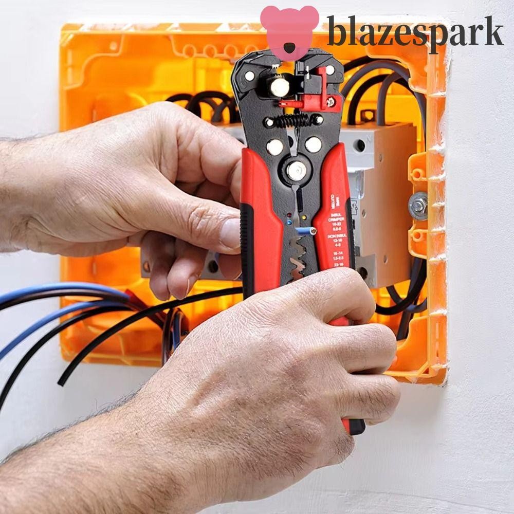 BLAZESPARK คีมปอกสายไฟ, สแตนเลสขากรรไกรสายไฟ Crimping Multitool คีม,น้ําหนักเบายางซ่อม Anti-slip ...