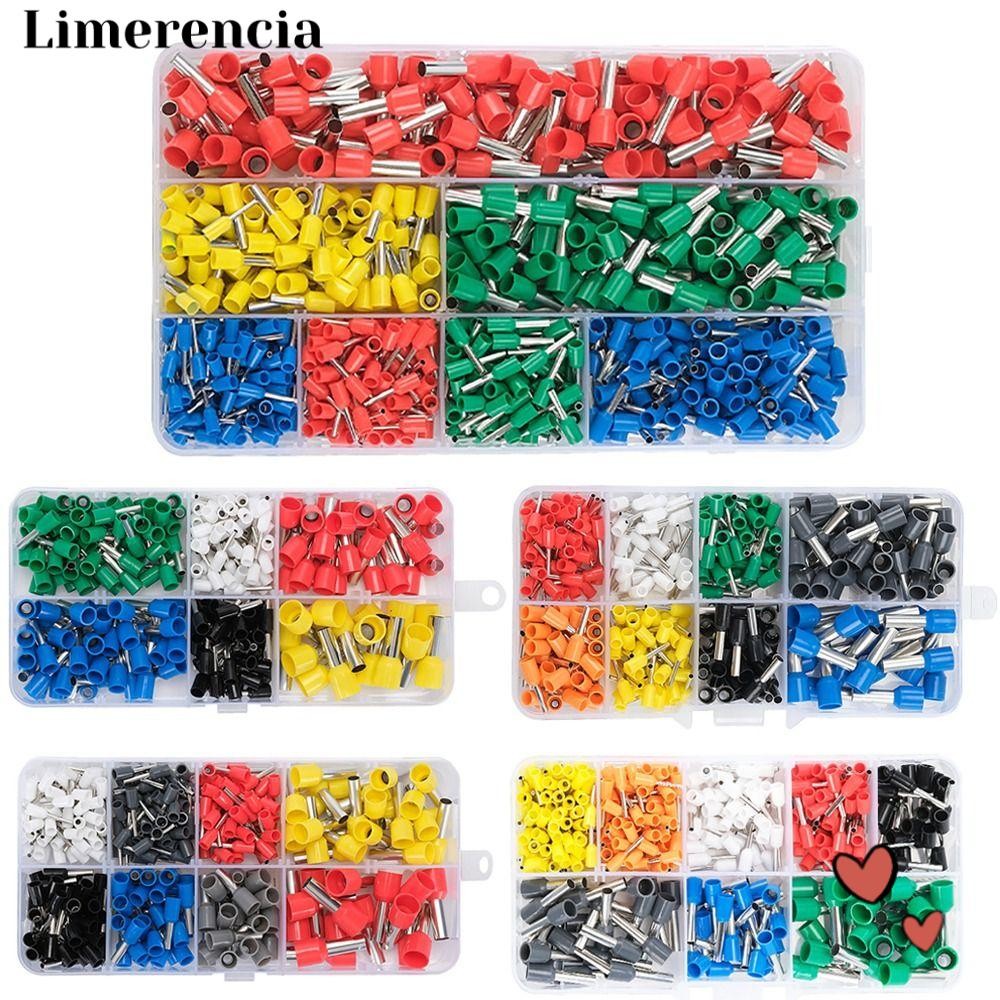 IFFINE Cable End Crimps Ferrule, ชุดกล่องฉนวนลวด Ferrules Terminals ...
