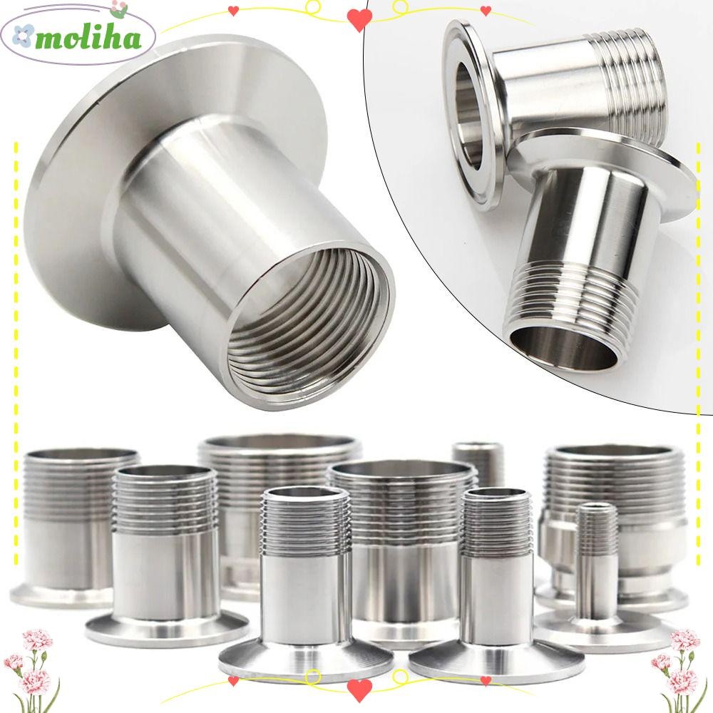 MOLIHA 1 ชิ้น Tri Clamp, DN15-DN40 BSPT หญิง/ชายเกลียวท่อข้อต่อ, SUS304 ...