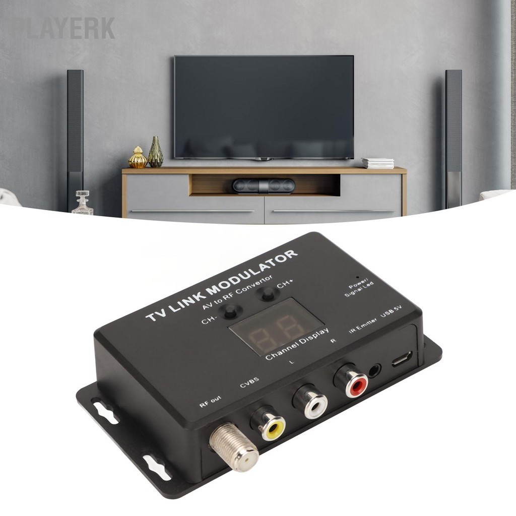 Playerk TV Link Modulator รองรับ PAL NTSC ตัวแปลง AV เป็น RF ขนาดเล็ก ...