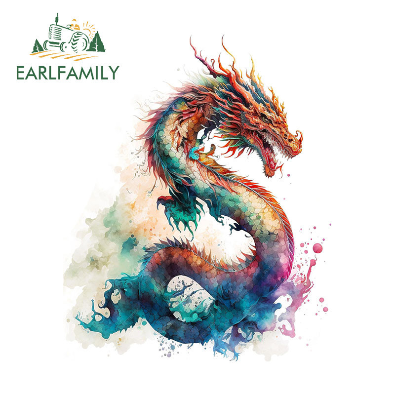 Earlfamily 13 ซม.มังกรGraffitiการ์ตูนรถสติกเกอร์Amusing Caravanกระจกมอง ...