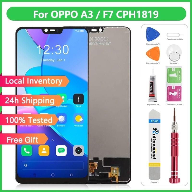 Oppo F7 CPH1819 / OPPO A3 จอแสดงผล LCD + หน้าจอสัมผัส Digitizer ...