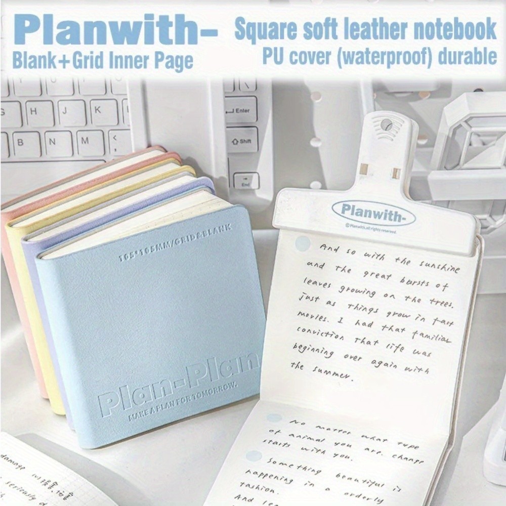 ขายร้อน Candy Color Cube PU หนังสแควร์โน้ตบุ๊ค Plan Travelling Notepad ...