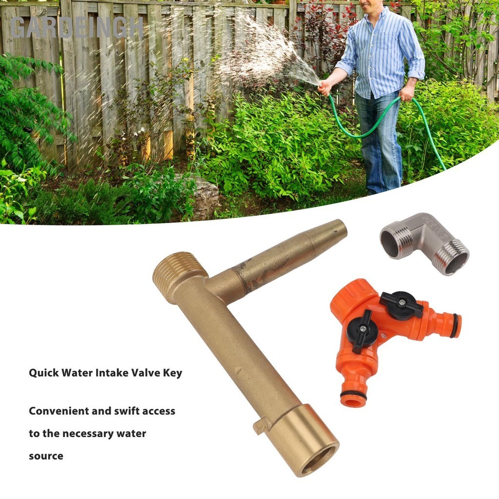 GardeingH Quick Water Intake Valve Key G1 ด้ายชายทองเหลือง Coupler ท่อ ...