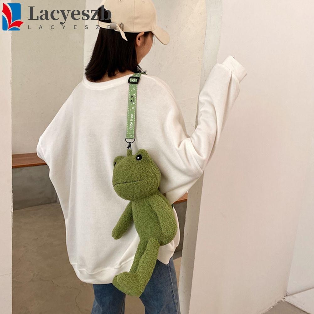 Lacyeszb Frog Messenger Bag Fur Girl กบสีเขียวการ์ตูนตุ๊กตาตุ๊กตาน่ารัก ...