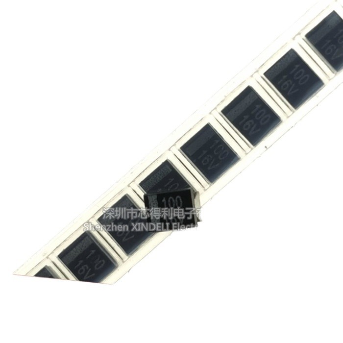 Tantalum Capacitor 16V100UF 107C 100UF 16V B3528 ชิป B ประเภท NEC สีดํา ...