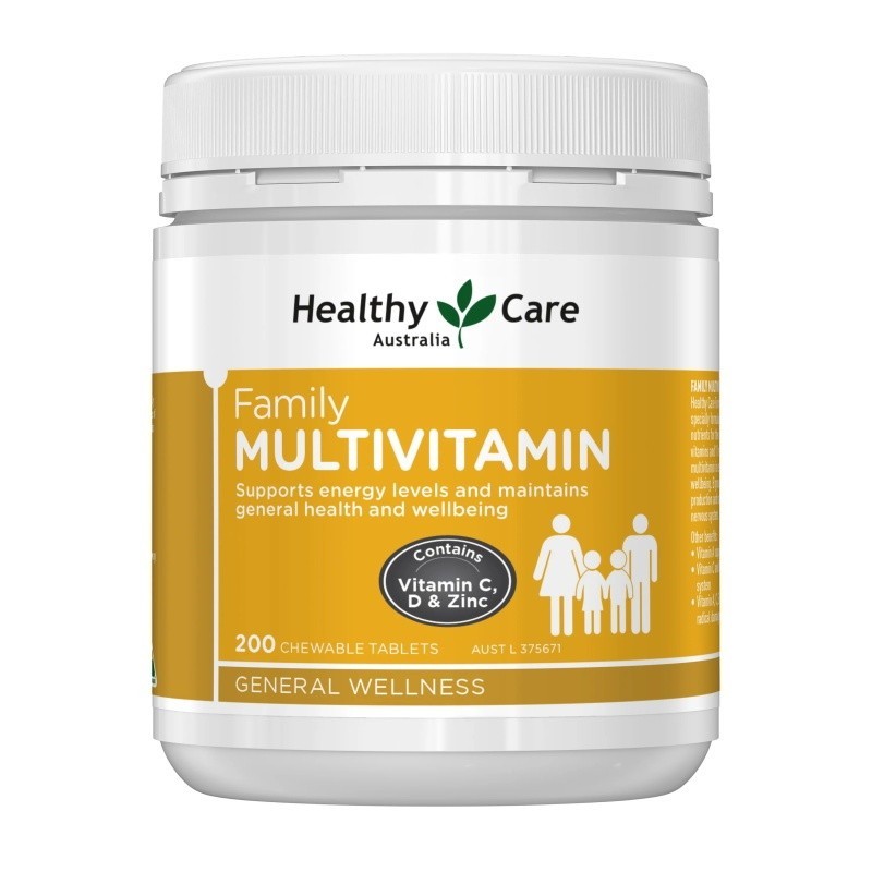 Healthy Care Family Multivitamin 200 Tablets ครอบครัว วิตามินรวม 200 ...