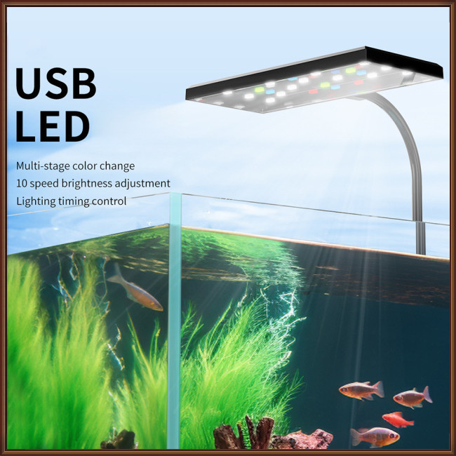 Jaz LED Aquarium Light, Clip On Fish Tank Light ปรับความสว่างได้, 360 ...