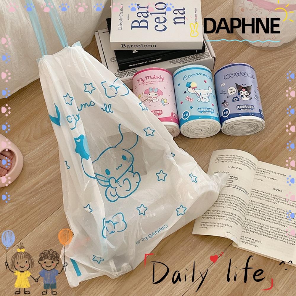 Daphne ถุงขยะหูรูด Kawaii Sanrio 100 ชิ้น Melody Kuromi Cinnamoroll ถุง ...
