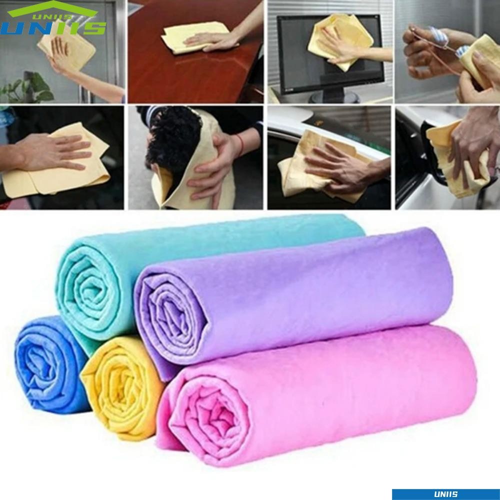 Uniis ทําความสะอาดแห้งเช็ด, PVA รถผ้าเช็ดตัว Chamois, มัลติฟังก์ชั่น ...
