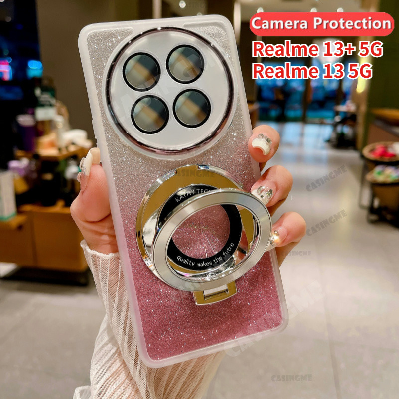 Realme 13 + 5G 2024 Bling แม่เหล็กดูดปลอกอ่อนสําหรับ Realme 13 5G ...