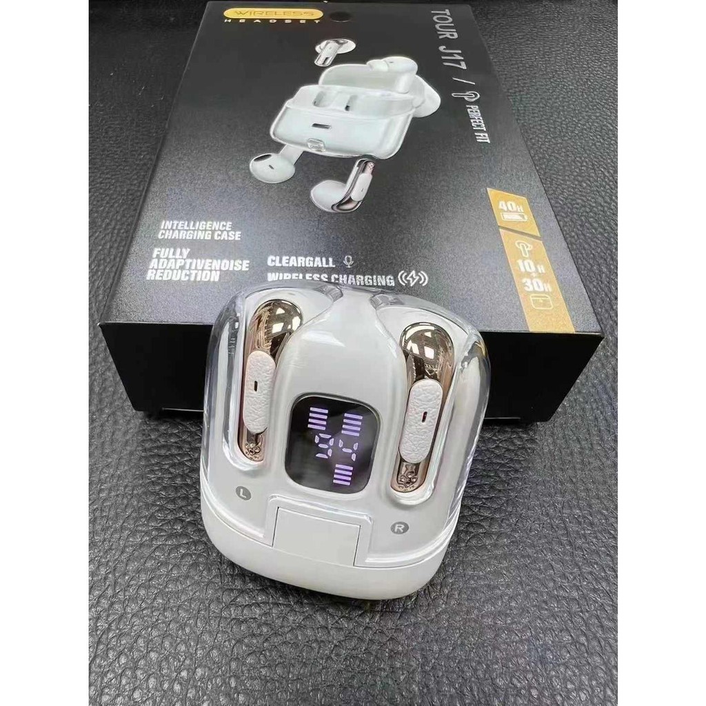 หูฟังคู่ J17 TWS หูฟังไร้สาย ENC หูฟังตัดเสียงรบกวนคู่บลูทูธ 5.4 หูฟัง HD โทรชุดหูฟังสเตอริโอ ...