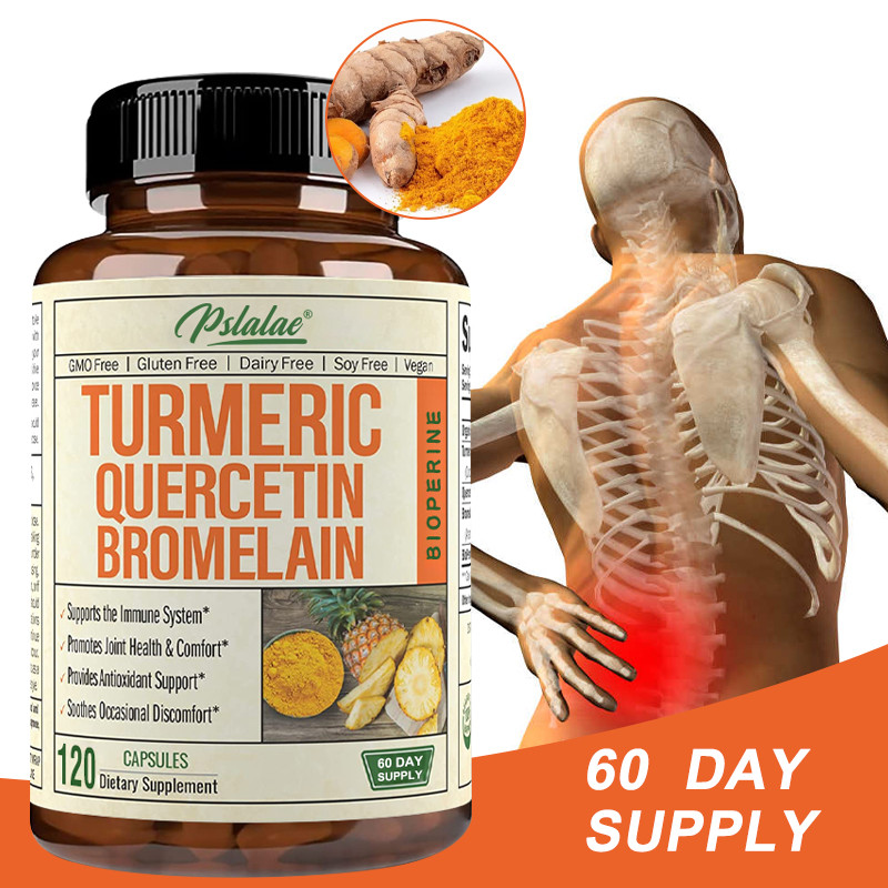 Pslalae Curcumin Quercetin พร้อม Bromelin และพริกไทยดํา - รองรับ ...