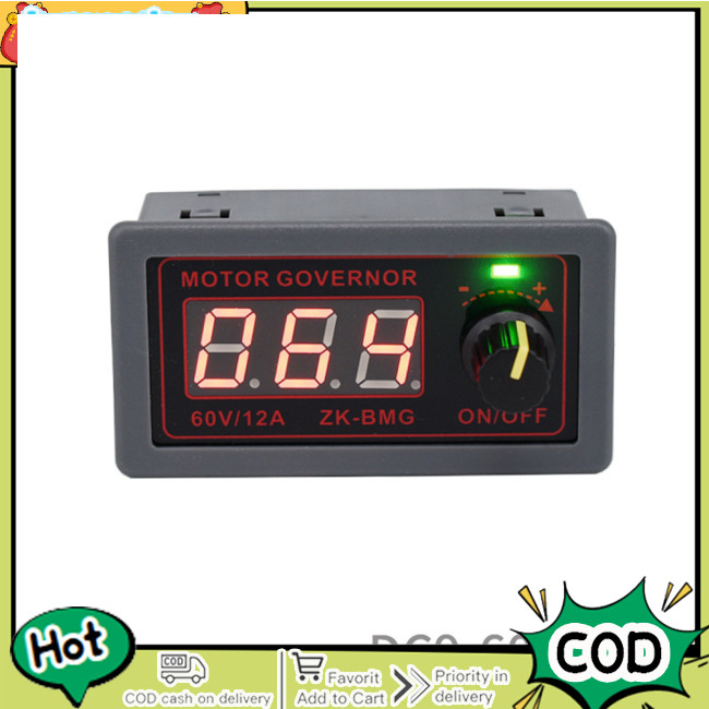 9-60v/12a/500w PWM มอเตอร์ควบคุมความเร็วปรับดิจิตอลจอแสดงผล Duty Ratio ...