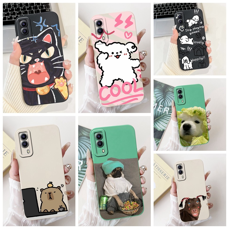 Vivo Y53s 5G ปลอก V2111A V2058 ความงามน่ารัก Gog Cat Panda Kapibala ...