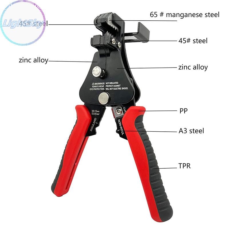 LightSky Multi-Function Wire Stripper เครื่องตัดสายเคเบิลอัตโนมัติและเครื่องมือจีบสําหรับไฟเบอร์ ...