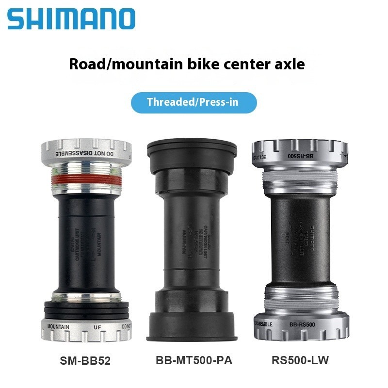 Shimano Deore XT MT800 BB52 สกรูเพลากลางจักรยานเสือภูเขา Hollow Crankset MT500 เพลากลางเกลียว ...