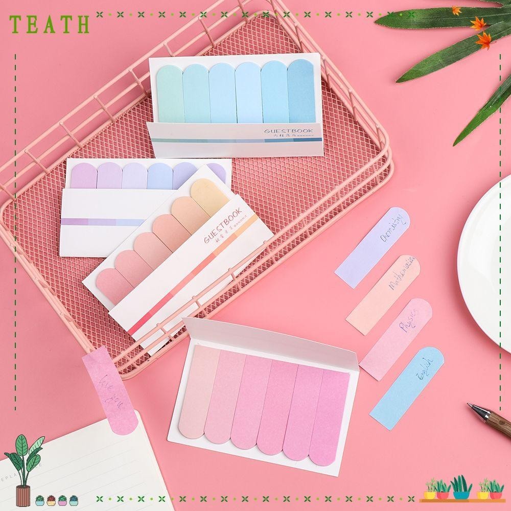 Teath 120 แผ่น Sticky Notes DIY ความแปลกใหม่ Tab Strip Gradual เปลี่ยน ...