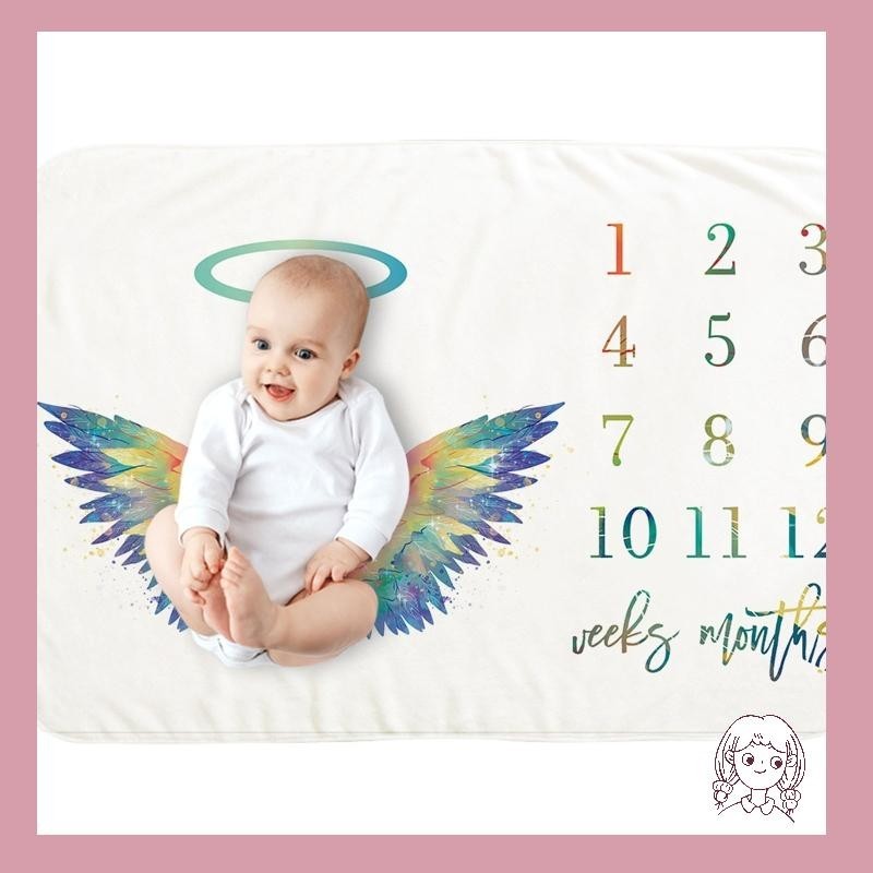 Haha Baby Month Milestone ผ้าห่มรายเดือนบันทึก Growth ผ้าห่มทารกแรกเกิด ...