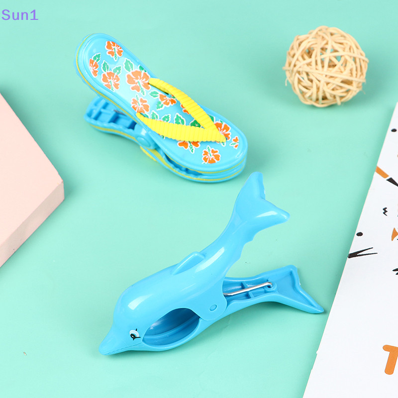 Sun1> คลิปผ้าขนหนูชายหาดพลาสติกสําหรับ Sunbeds Sun Lounger สัตว์เสื้อ ...