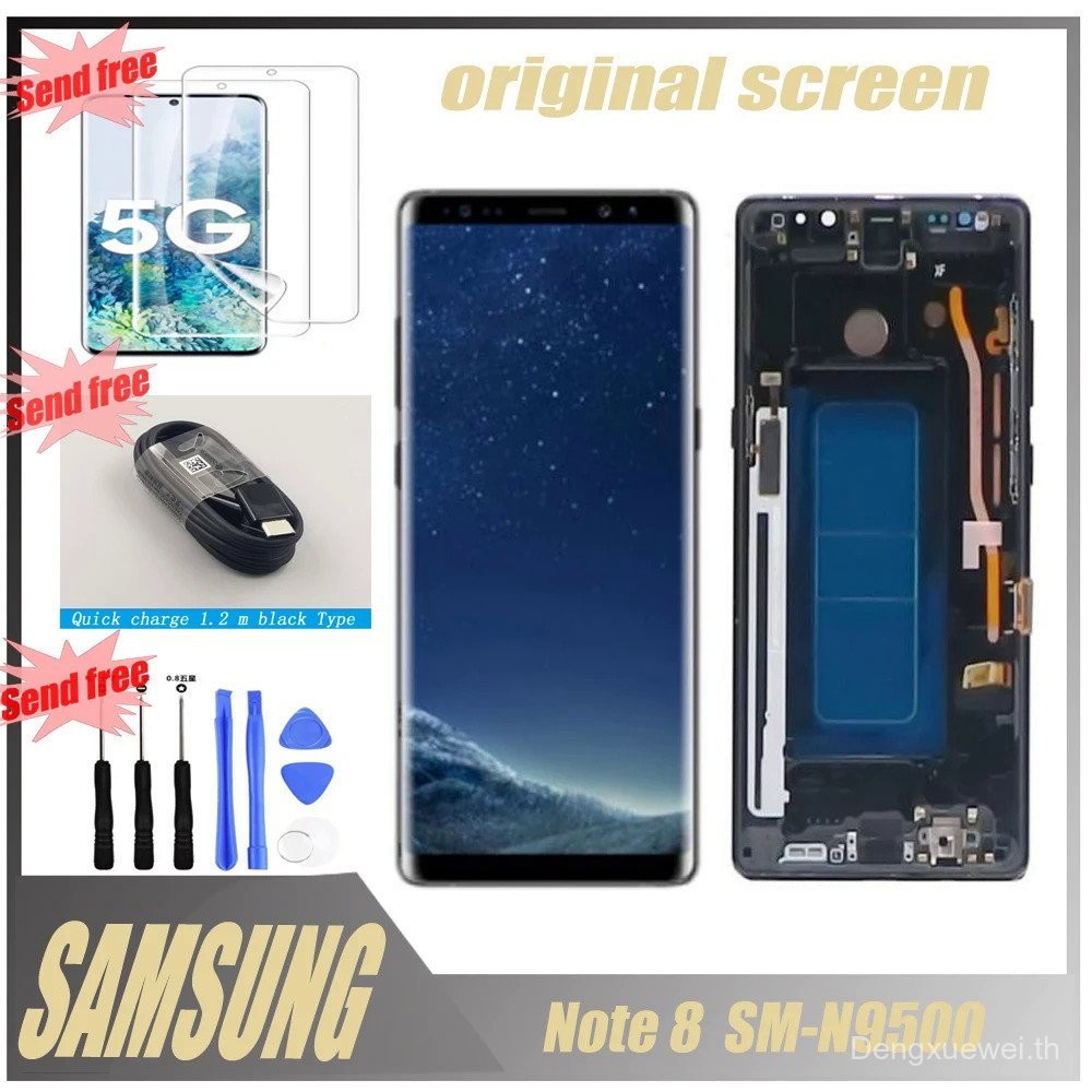 เดิม Note 8หน้าจอ AMOLED สำหรับ Samsung Galaxy Note 8จอ LCD Note 8 Note ...