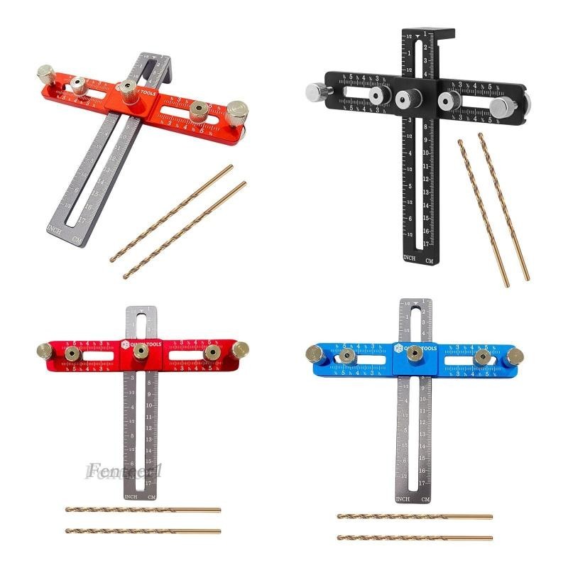 [Fenteer1] ฮาร์ดแวร์ตู้ Jig Alignment Hole Punch Cabinet Jig Tool Hole ...