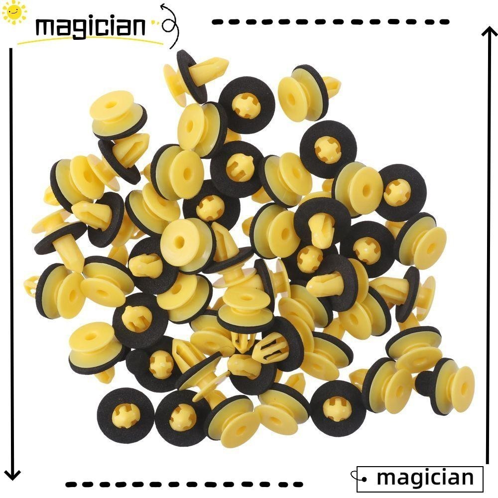 Mag 50PCs คลิปยึดแผงตัดแต่งประตู, คลิปยึดไนลอนสีเหลือง, ชิ้นส่วนอุปกรณ์ ...