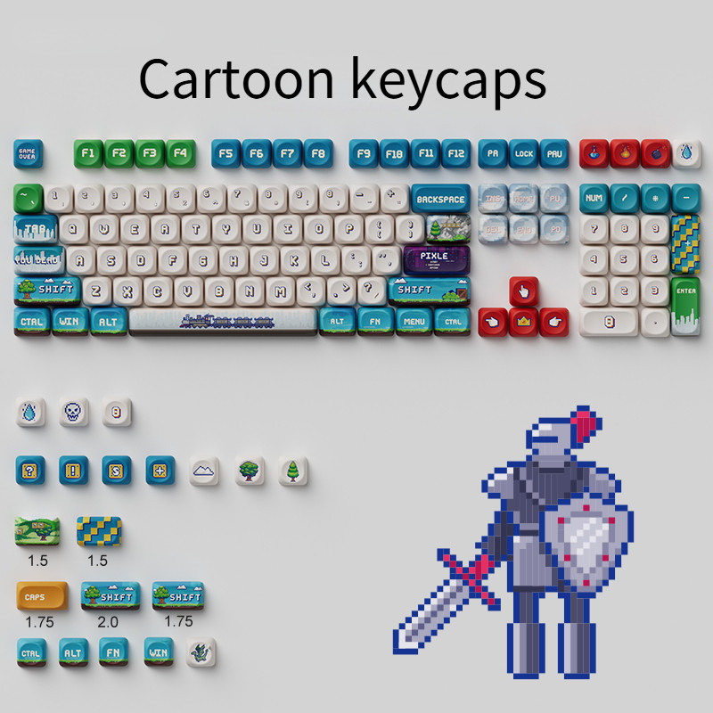 การ์ตูน DYE-SUB Keycaps OQO Profile สําหรับคีย์บอร์ดแบบกลไก MX Type ...