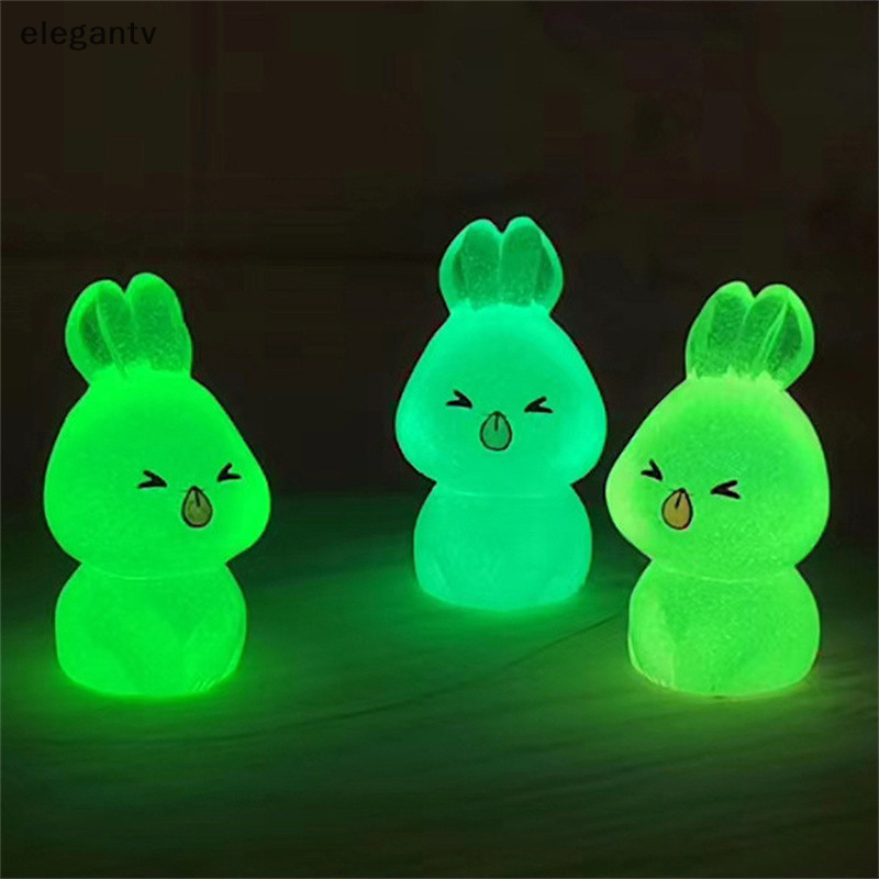 Egn 10 ชิ้นน่ารัก Mini Luminous กระต่าย Micro ภูมิทัศน์เครื่องประดับ ...