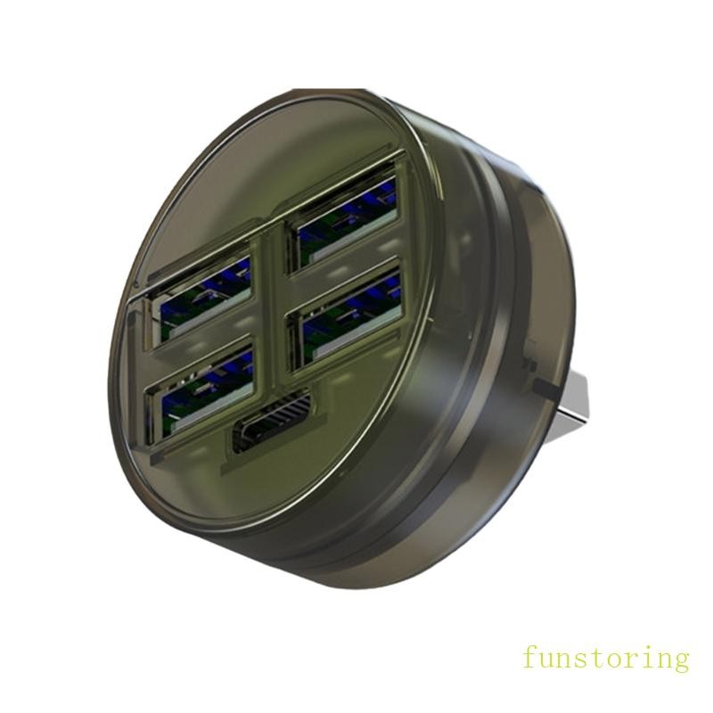 Fun USB Hub 4-Port USB+1 Type C Splitter พอร์ต USB Expander Ultra Slim ...