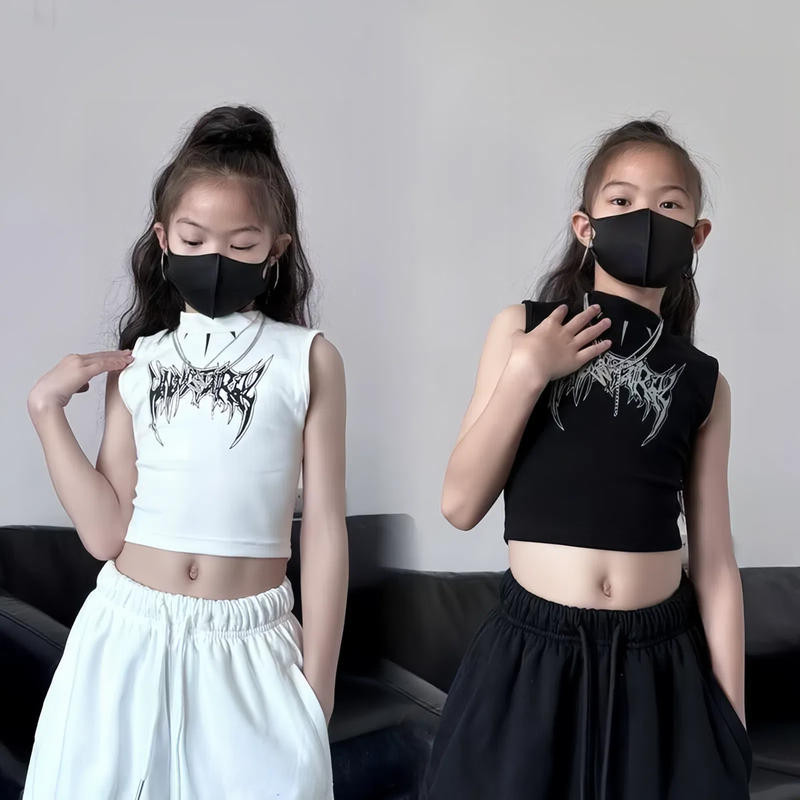 [KeDaYa] พร้อมส่ง เสื้อกล้ามสไตล์เกาหลี ชุดฮิปฮอปสำหรับเด็กผู้หญิง ...