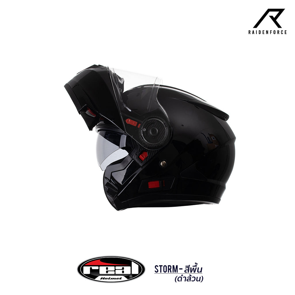 หมวกกันน็อค REAL Helmet STORM พื้น-ดำเงา | Shopee Thailand