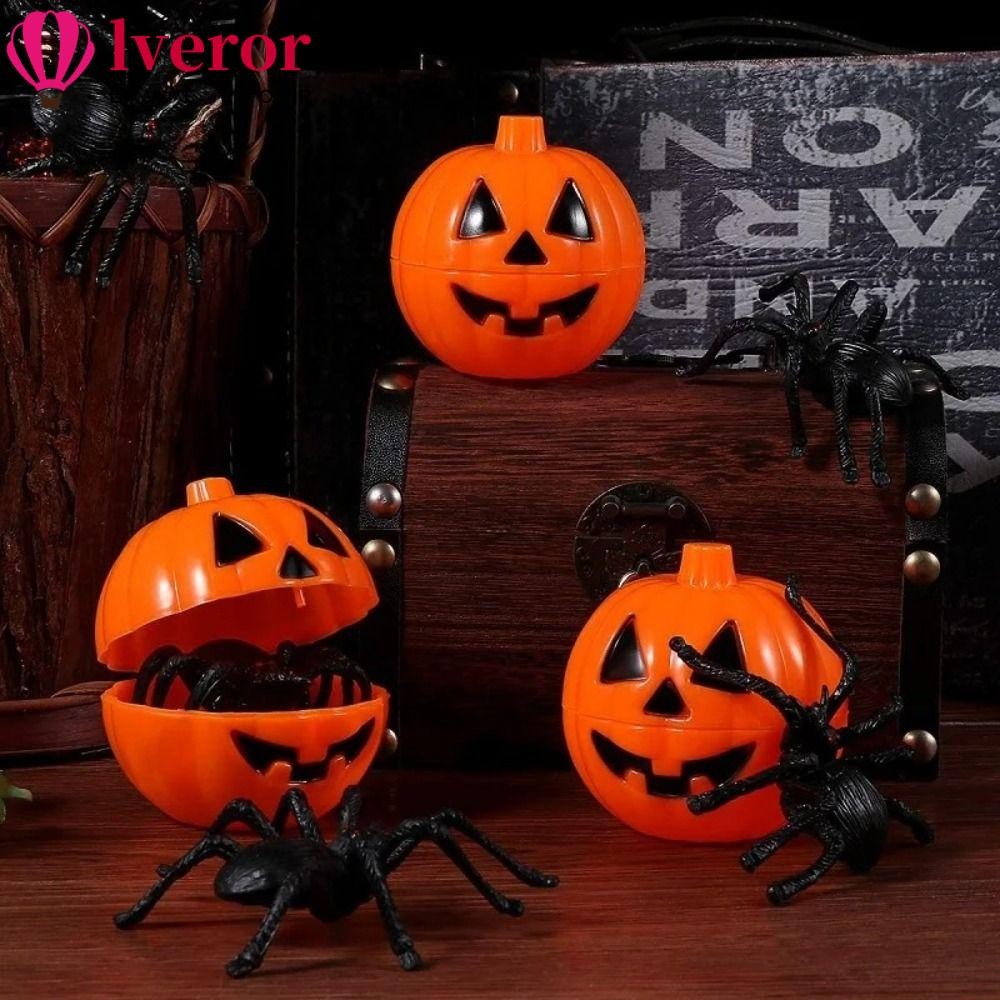 Lveror 6 ชิ้นเด็กโปรดปรานแพคเกจพลาสติก,ฮาโลวีน Trick หรือรักษามินิฟักทอง Candy กล่องของขวัญ ...