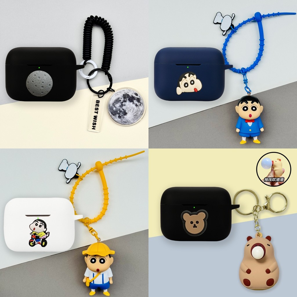 For Marshall MOTIF II ANC Case Cartoon Crayon Shin-chan Keychain Cute ...