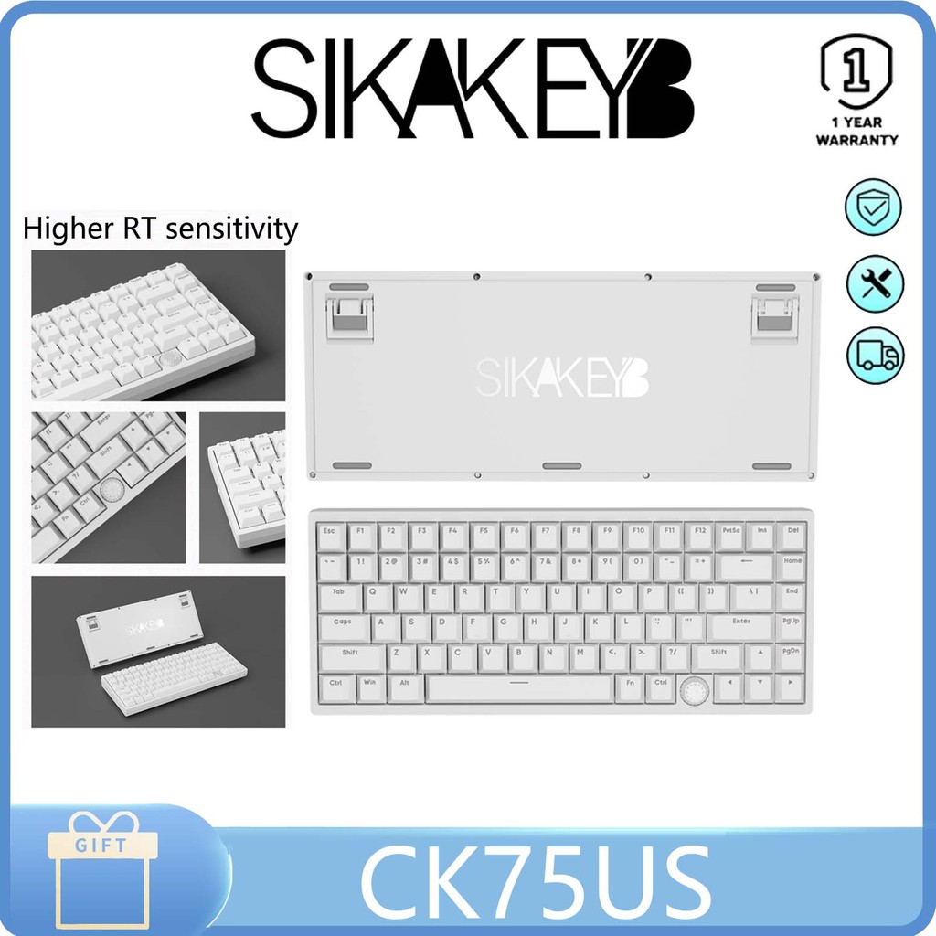 SIKAKEYB CK75US magnetic axis keyboard Transparent key cap RT mode ...