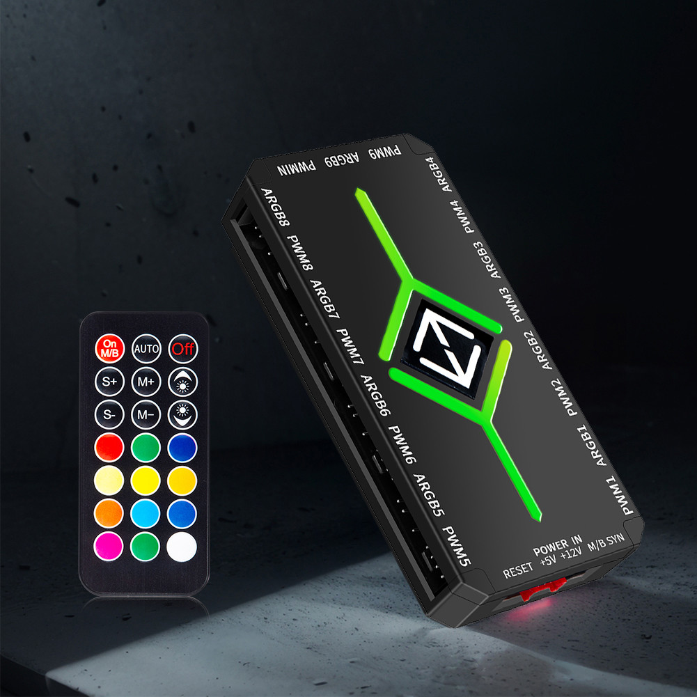 ODL 1 ถึง 9 3 ใน 1 5V 3 ขา ARGB Controller พัดลมระบายความร้อน Hub SATA ...