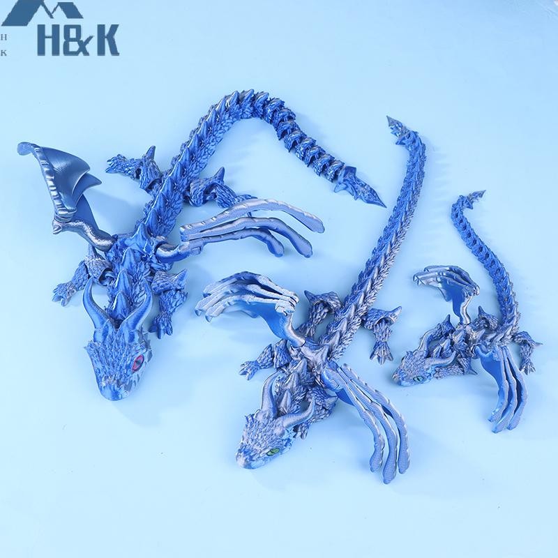 [H&K Jul] 3D พิมพ์ Winged Carriage Dragon ตุ๊กตาสุ่มตา Art Deco เรซิ่น ...